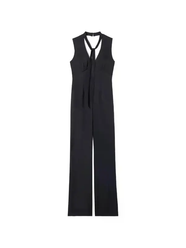 Claudie Pierlot Tie Neck Jumpsuit - Blue