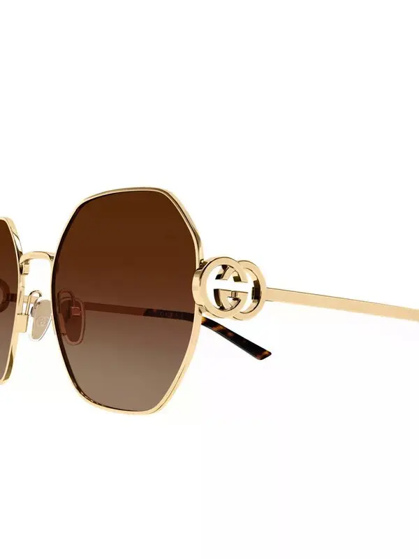 Gucci Interlocking G Geometric-frame Sunglasses