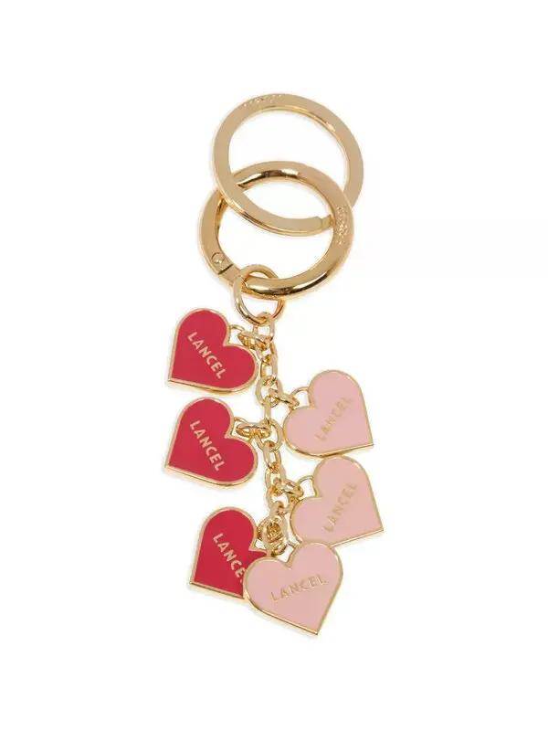 LANCEL Heart Charm Keyring - Gold