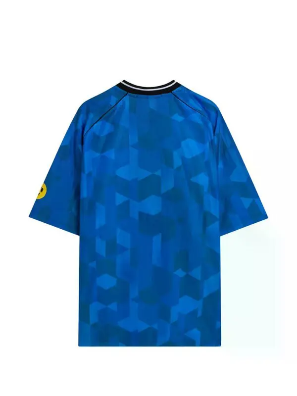 BARROW Geometric Print T-shirt - Blue