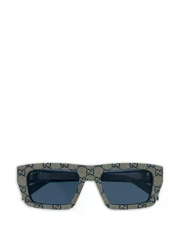 Gucci Patterned Square-frame Sunglasses - Neutrals