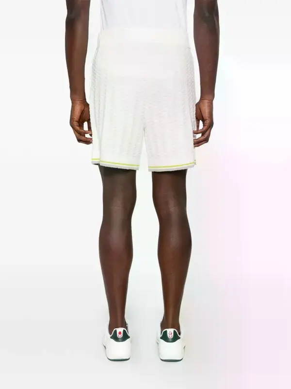 Casablanca Drawstring Knit Shorts - White