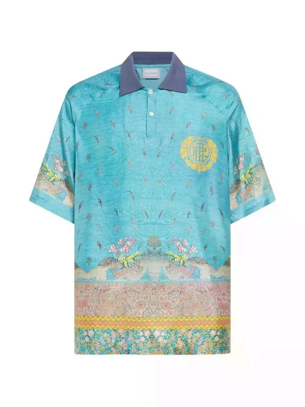 PIERRE-LOUIS MASCIA Patterned Polo Shirt