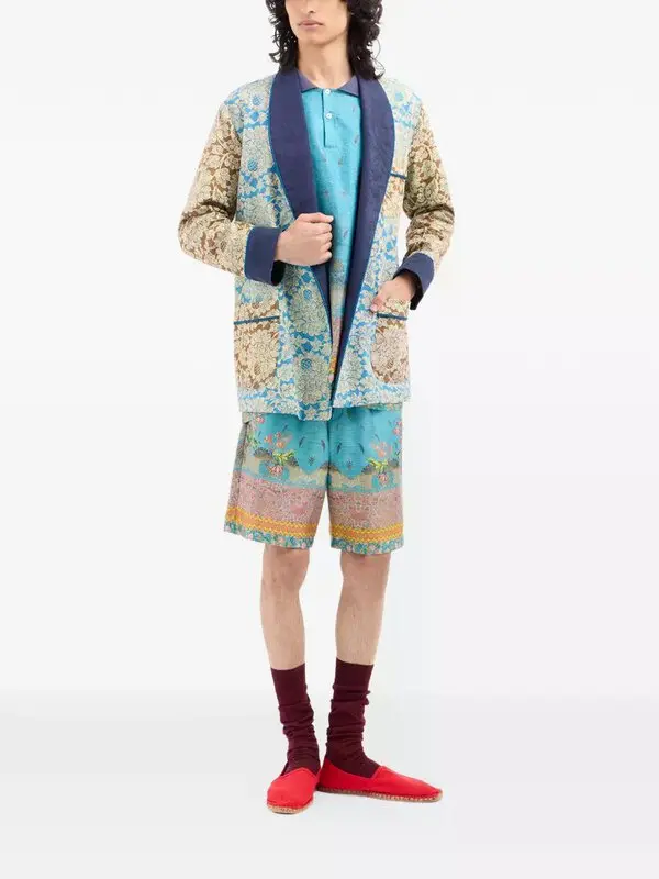 PIERRE-LOUIS MASCIA Patterned Polo Shirt