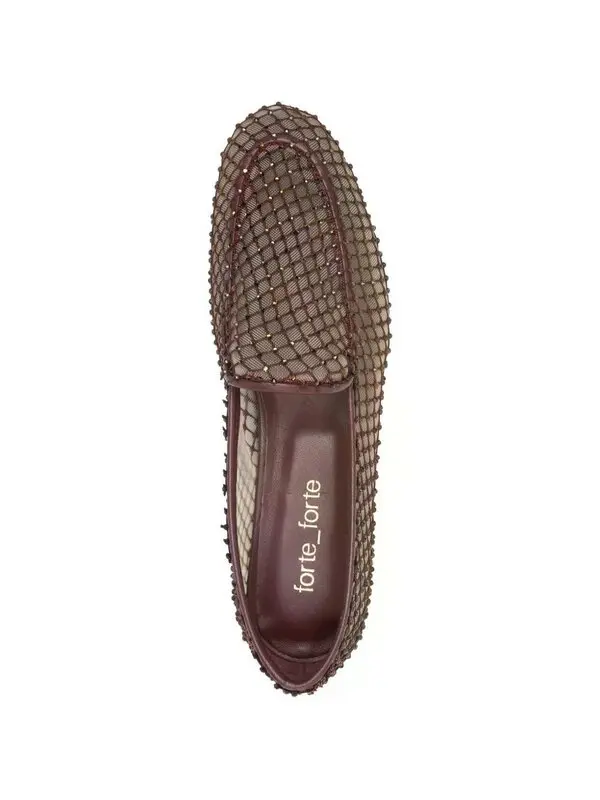 FORTE_FORTE Strass Mesh Loafers