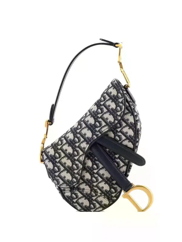 Dior Saddle Handbag Oblique Canvas Mini - Blue