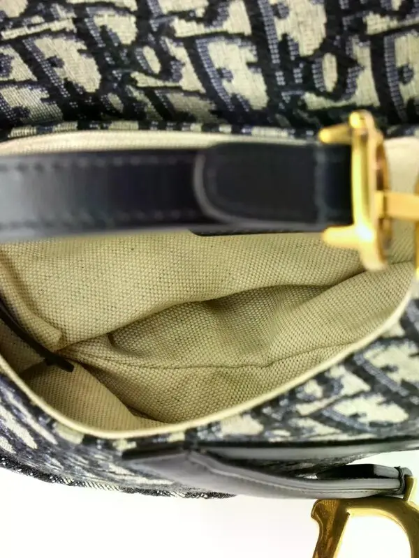 Dior Saddle Handbag Oblique Canvas Mini - Blue