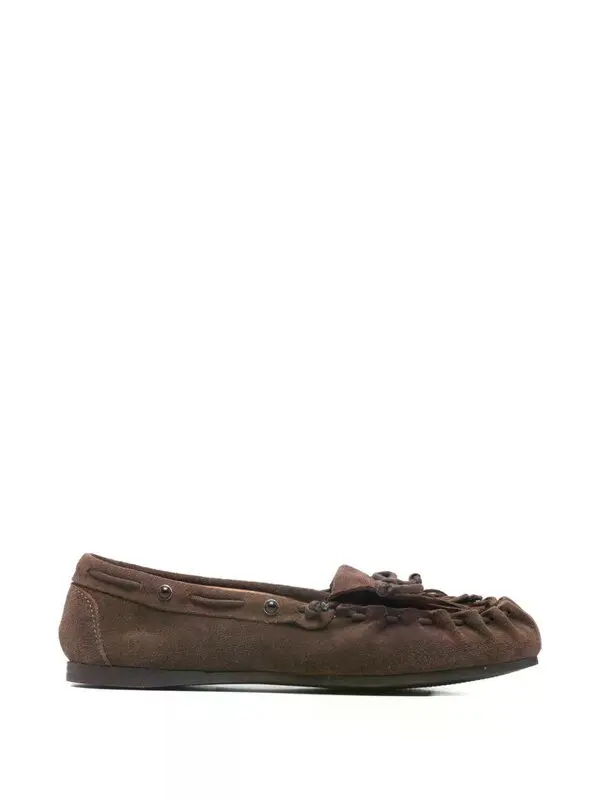 P.a.r.o.s.h Fringed Boat Shoes - Brown