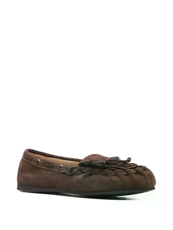 P.a.r.o.s.h Fringed Boat Shoes - Brown