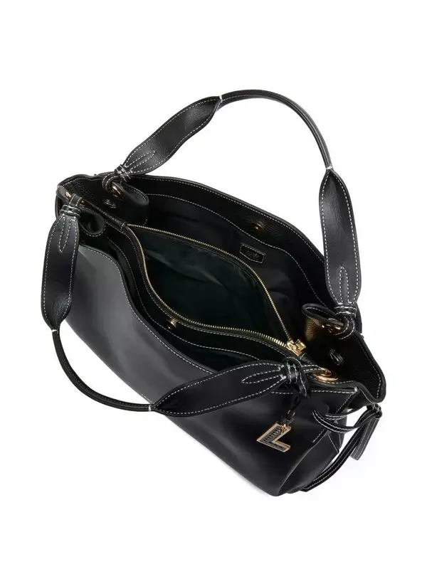 LANCEL Knot Smooth Leather Tote Bag - Black