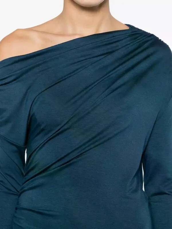 Patrizia Pepe Asymmetric-neck Midi Dress