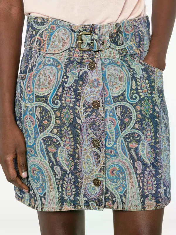 Etro Button-fastening Short Skirt