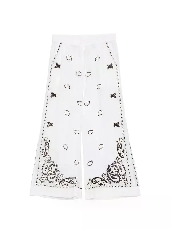 P.a.r.o.s.h Embroidered Trousers - White