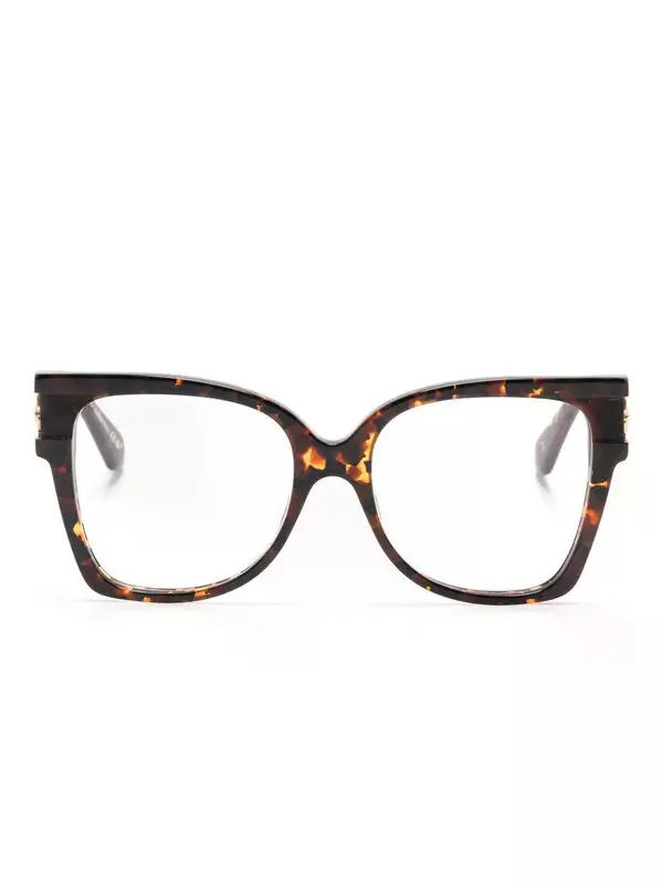 Off-White Logo-plaque Eyeglasses - Brown
