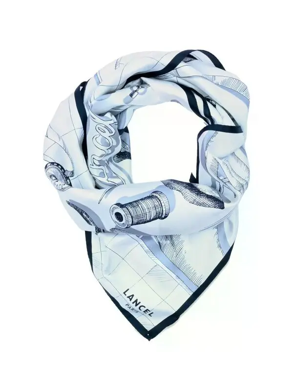 LANCEL Graphic-print Square Headscarf