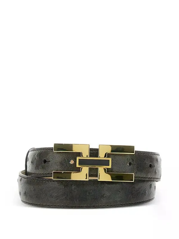 Elisabetta Franchi Buckle Leather Belt - Brown