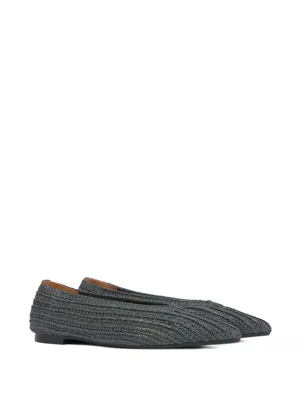 CastaÑer Point-toe Woven Ballet Flats