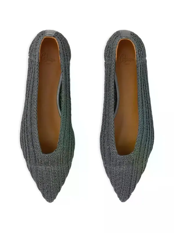 CastaÑer Point-toe Woven Ballet Flats