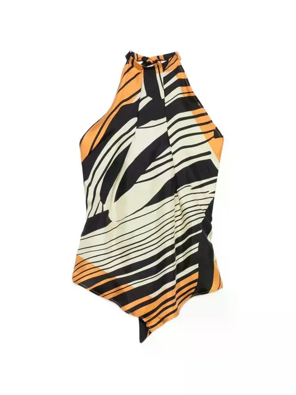 Raquel Diniz Lea Halterneck Striped Top