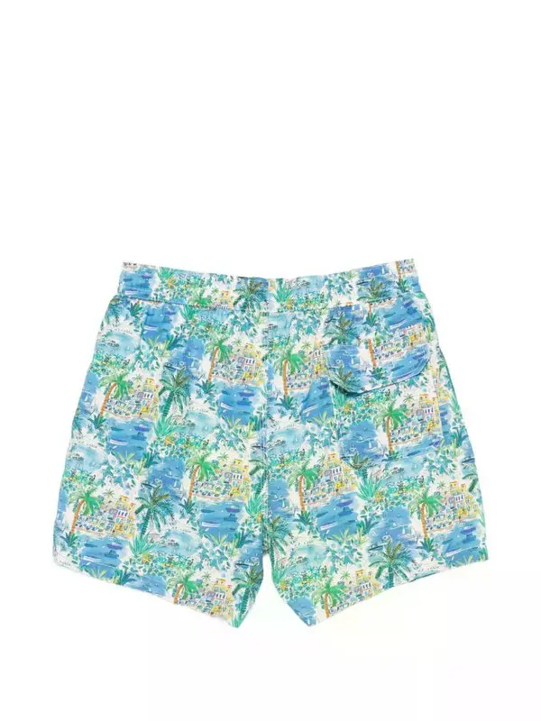 Caruso Palm Print Shorts