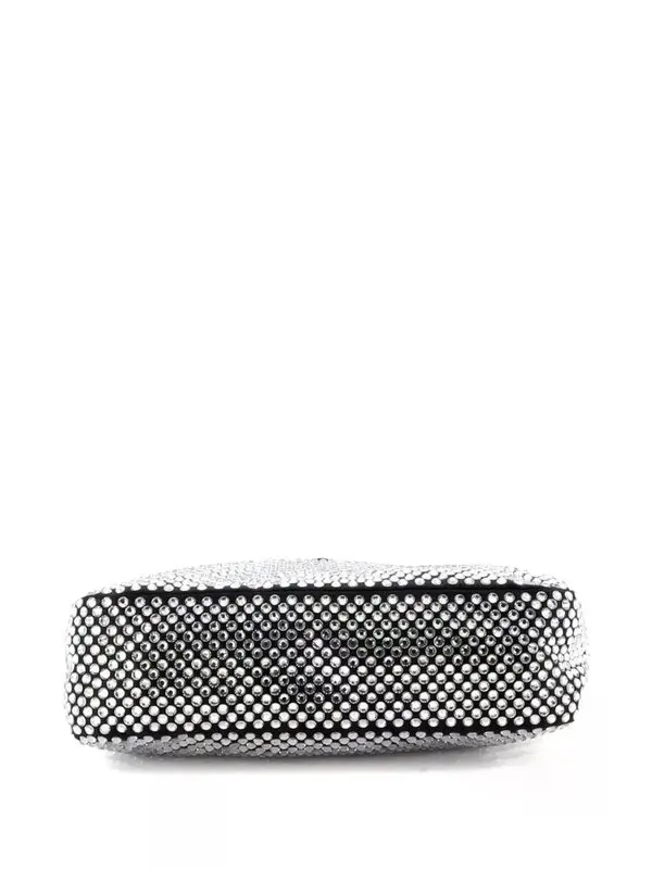 Prada Re-edition 2000 Crystal Embellished Mini Hobo Bag - Black