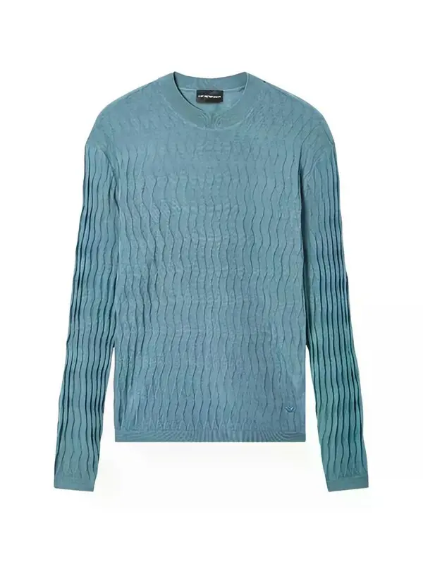 Emporio Armani Textured Long Sleeve Sweater