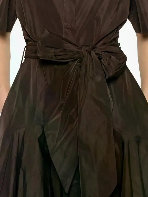 P.a.r.o.s.h Belted A-line Shirt Dress - Brown