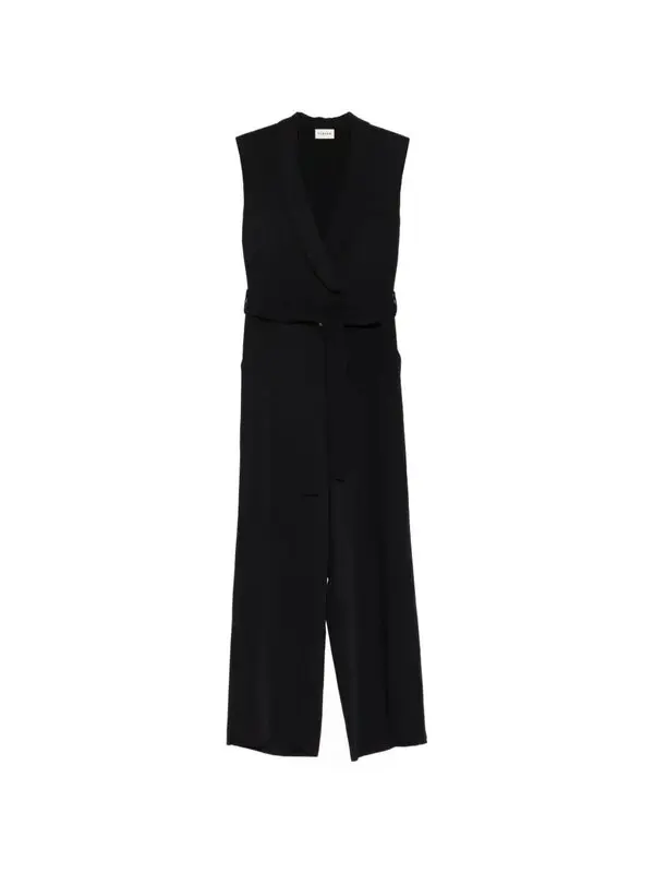 P.a.r.o.s.h V-neck Sleeveless Jumpsuit - Black