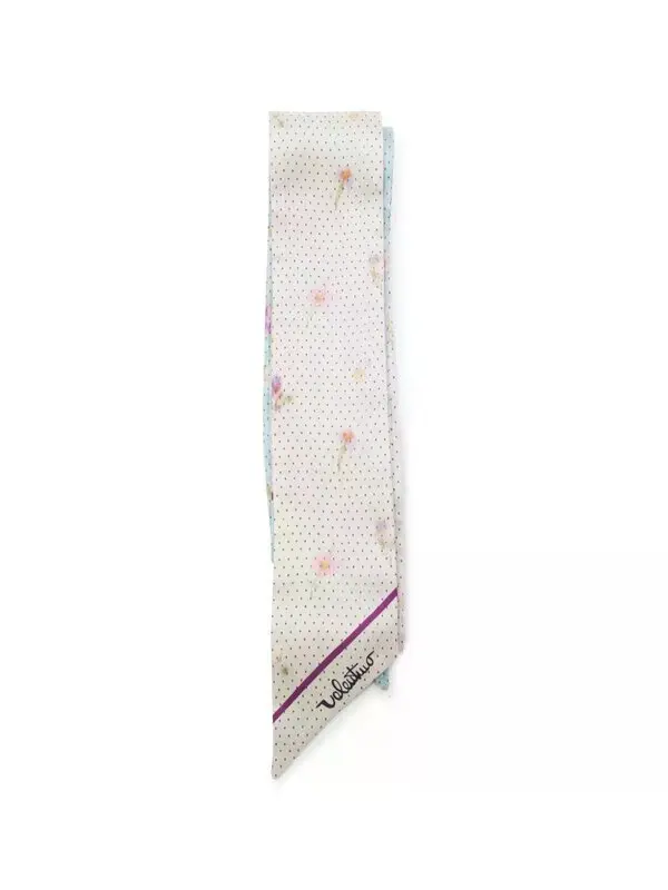 Valentino Garavani Floral Polka-dot Scarf - Neutrals