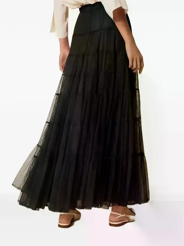TWINSET Midi Embellished A-line Skirt