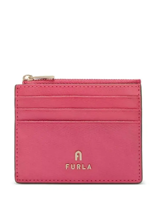 Furla Small Camelia Textured Logo Cardholder - Pink