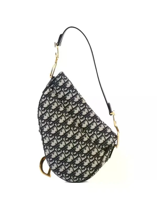 Dior Saddle Handbag Oblique Canvas Medium Shoulder Bag