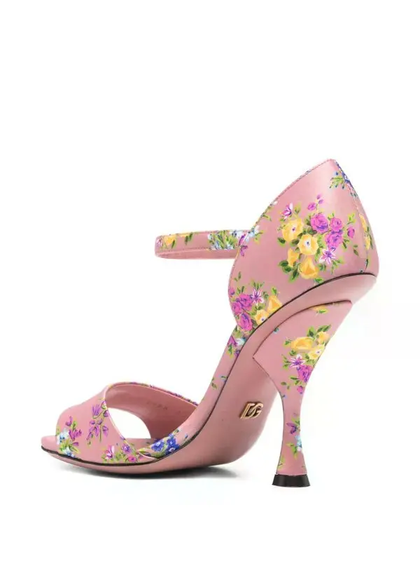 Dolce & Gabbana Keira Floral Buckle Sandals