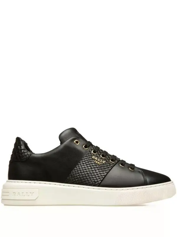 Bally Mattye Croc-print Leather Sneakers