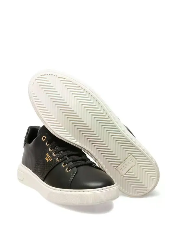 Bally Mattye Croc-print Leather Sneakers