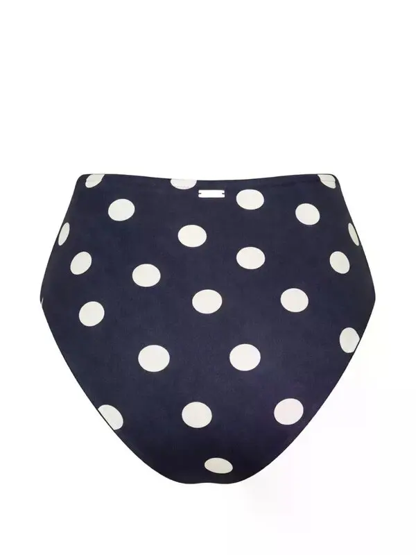 Cult Gaia Alouette Polka Dot High-waist Bikini Bottom - Blue