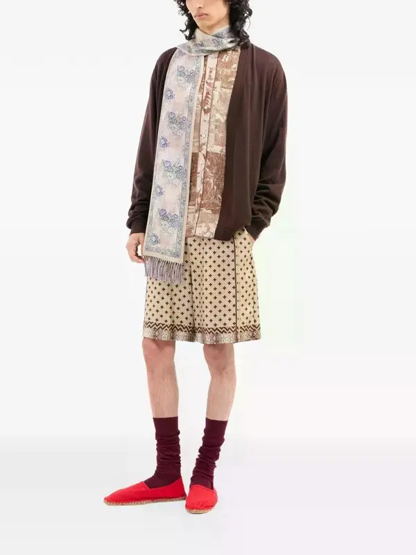 PIERRE-LOUIS MASCIA Printed V-neck Cardigan