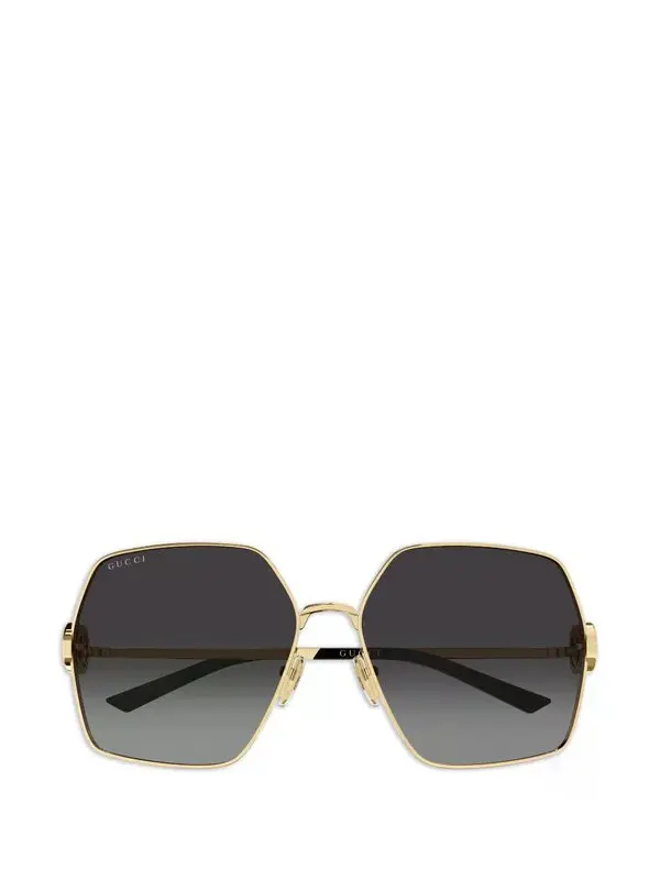 Gucci Geometric-frame Sunglasses - Gold