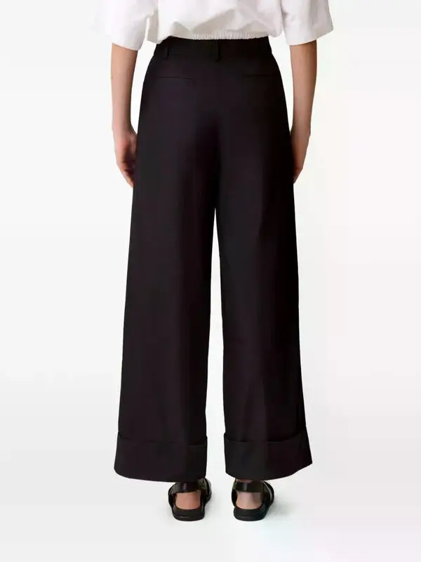 Claudie Pierlot Cuffed Wide-leg Trousers