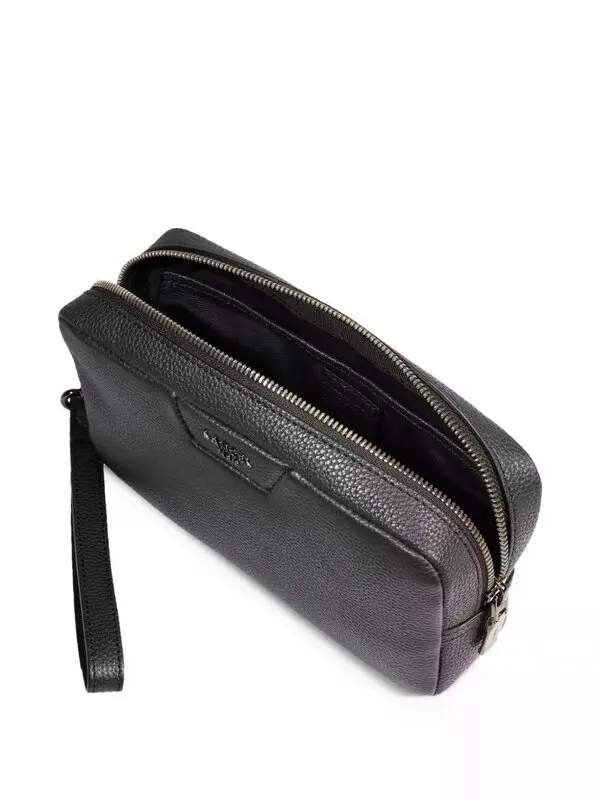 LANCEL Leather Zip Clutch