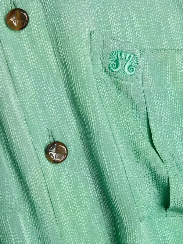 BLAZÉ MILANO Button Belted Midi Dress - Green