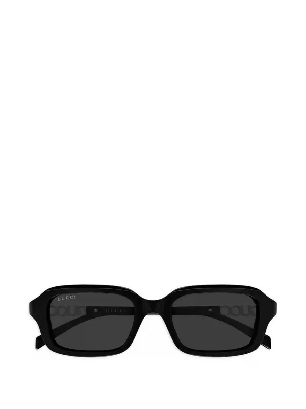 Gucci Logo Rectangle-frame Sunglasses - Black