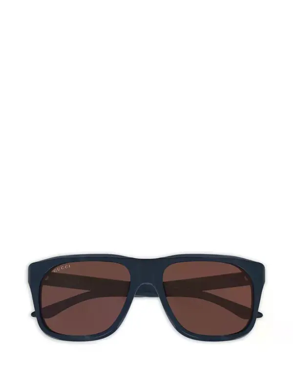 Gucci Rectangle-frame Sunglasses - Blue