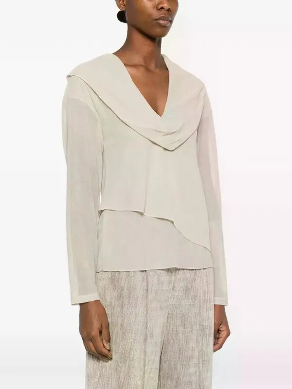 Giorgio Armani Draped Layered Blouse