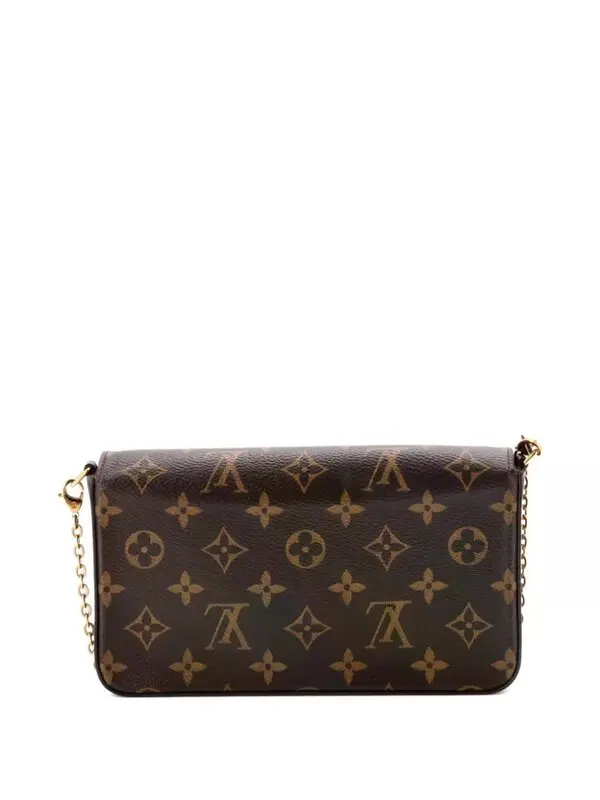 LOUIS VUITTON Felicie Pochette Monogram Canvas Crossbody Bag - Brown