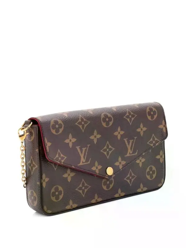 LOUIS VUITTON Felicie Pochette Monogram Canvas Crossbody Bag - Brown