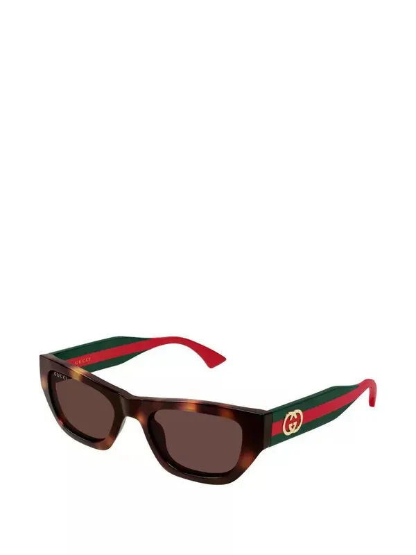 Gucci Stripe Logo Square-frame Sunglasses