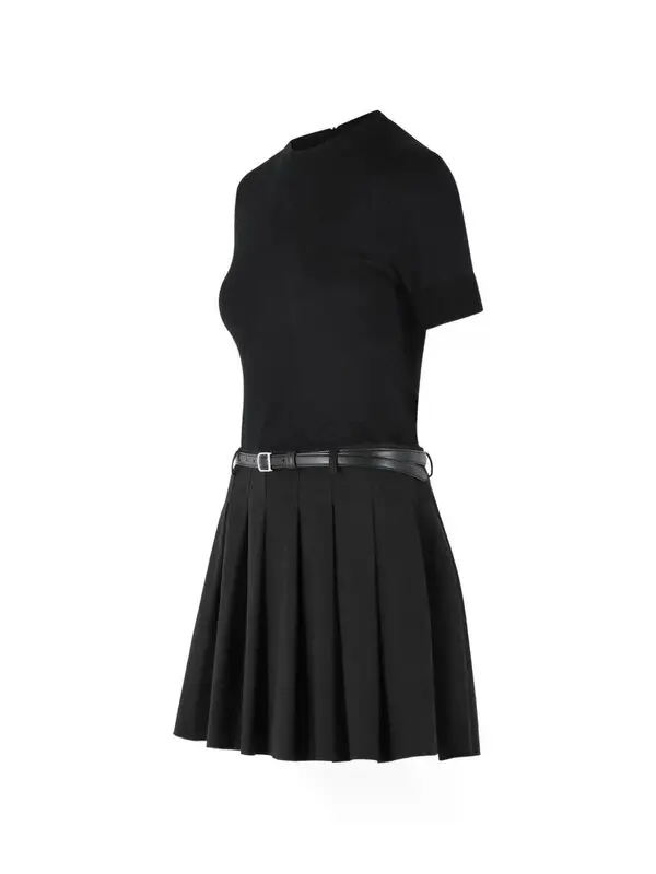 Simkhai Ribbed Pleated Mini Dress