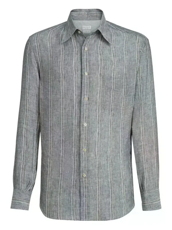 Brunello Cucinelli Striped Pocket Shirt