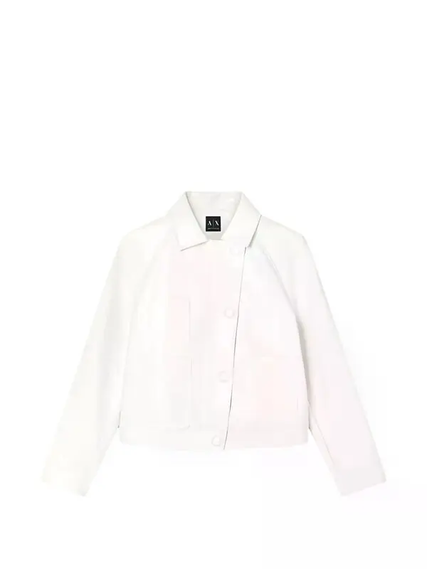 Armani Exchange Buttoned Long-sleeve Jacket - White